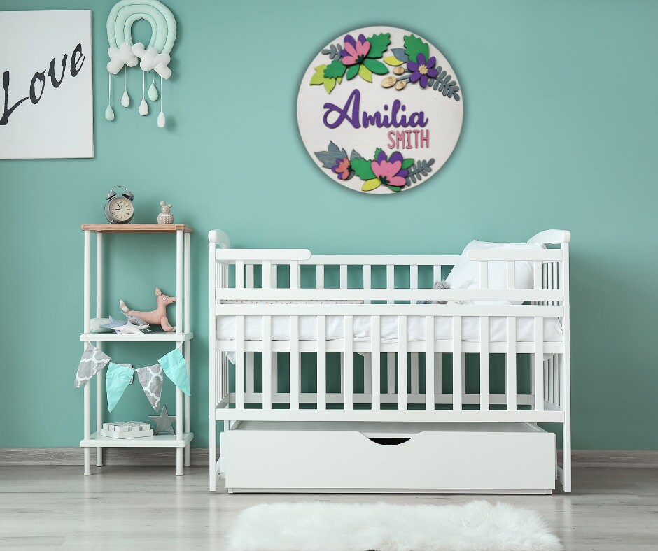 Baby Name Wall Sign - Etsy