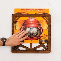 Jukebox-style Vinyl Record Frame With Double Matting Displays Album ...