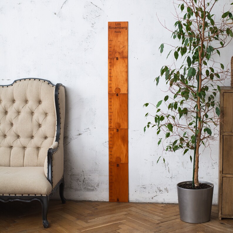 Custom Growth Chart, Puzzle Growth Chart, Wooden Growth Chart Ruler ...