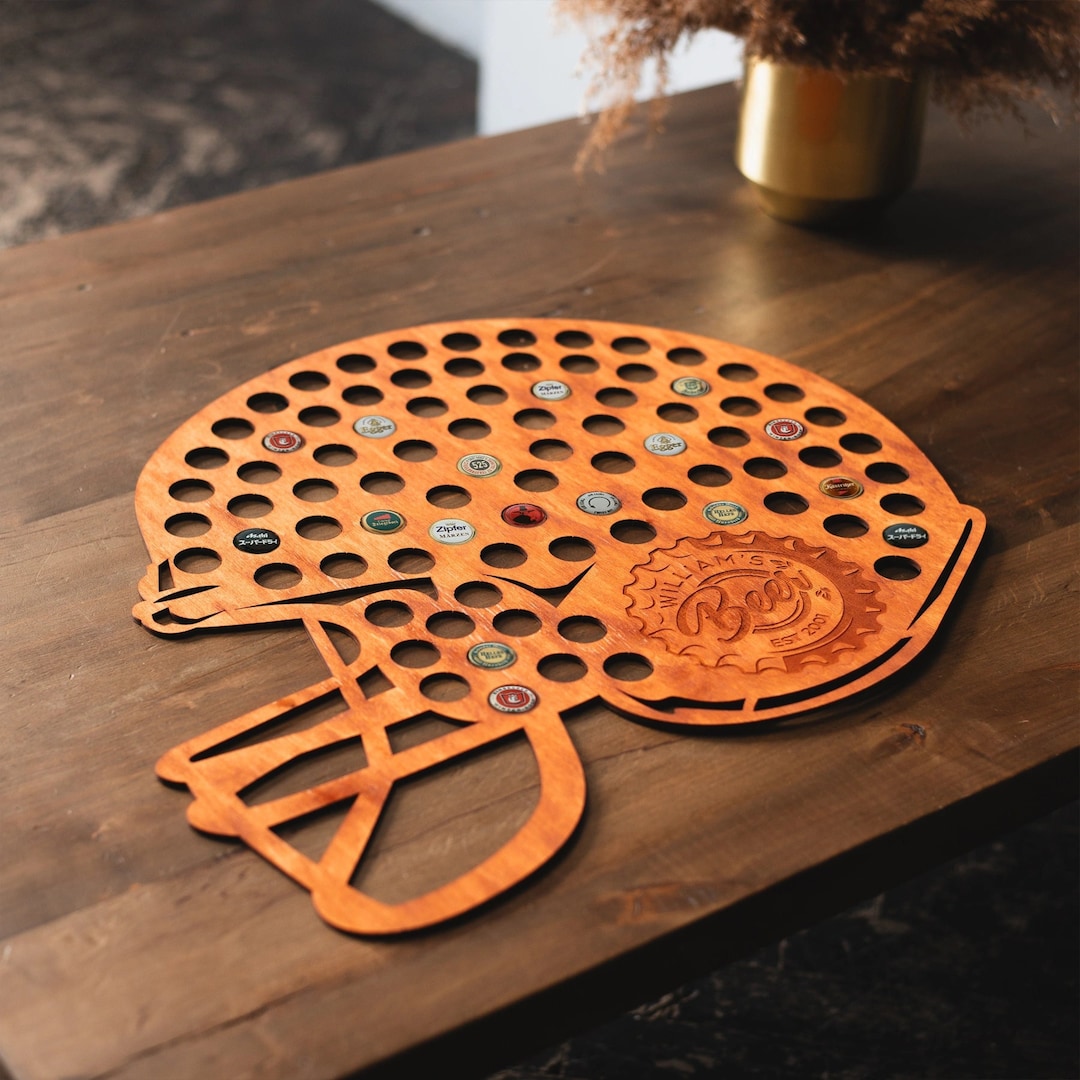 Football Beer Cap Collector, Bottle Cap Holder, Beer Cap Holder ...