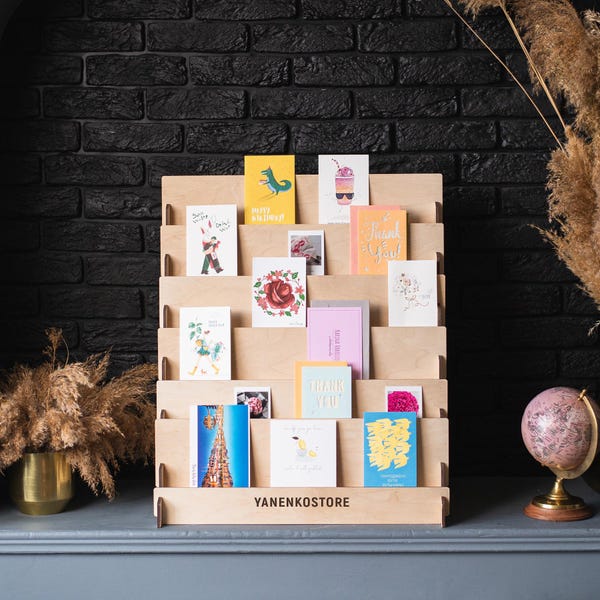 Greeting Card Display Rack - Etsy