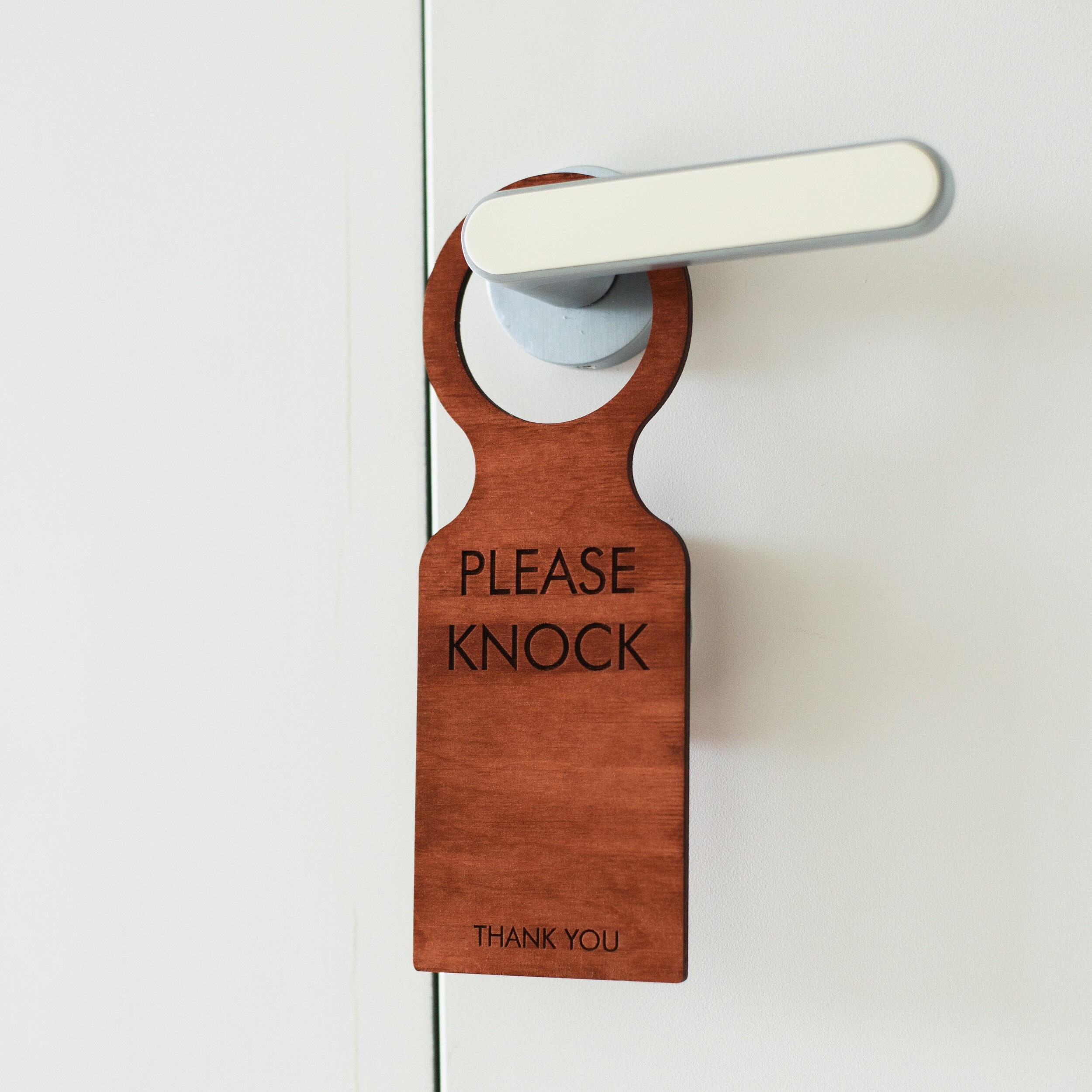 Please Knock Door Sign, Do Not Disturb Door Hanger Sign, Hotel Door ...