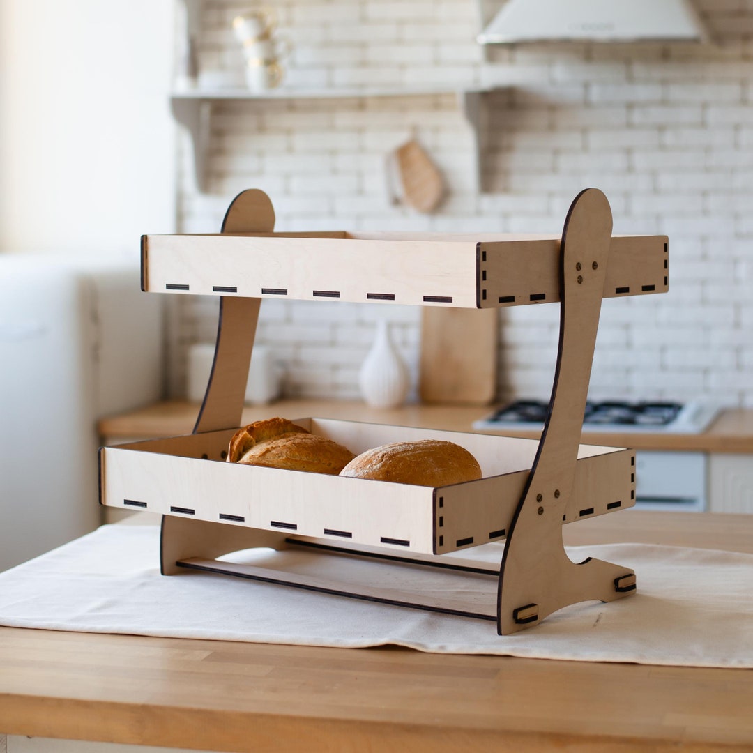 Bakery Display Stand, Bread Display, Bakery Rack, Bread Box for Kitchen ...