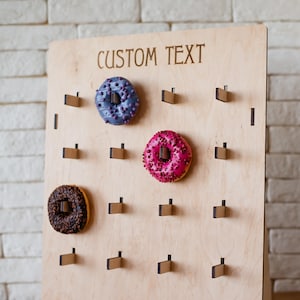 Personalized Donut Wall, Wood Donut Holder, Custom Donut Stand, Wedding ...