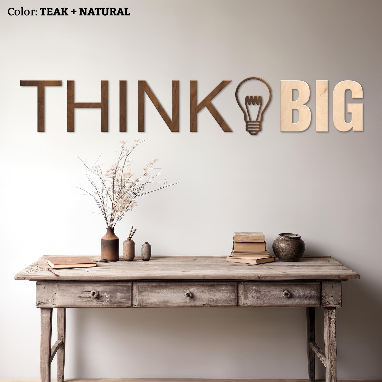 Think Big Wall Art, Office Wall Decor Motivational, 3d Office Wall Art ...