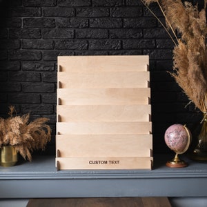 Greeting Card Holder, Postcard Display Wooden, Sticker Display Stand ...