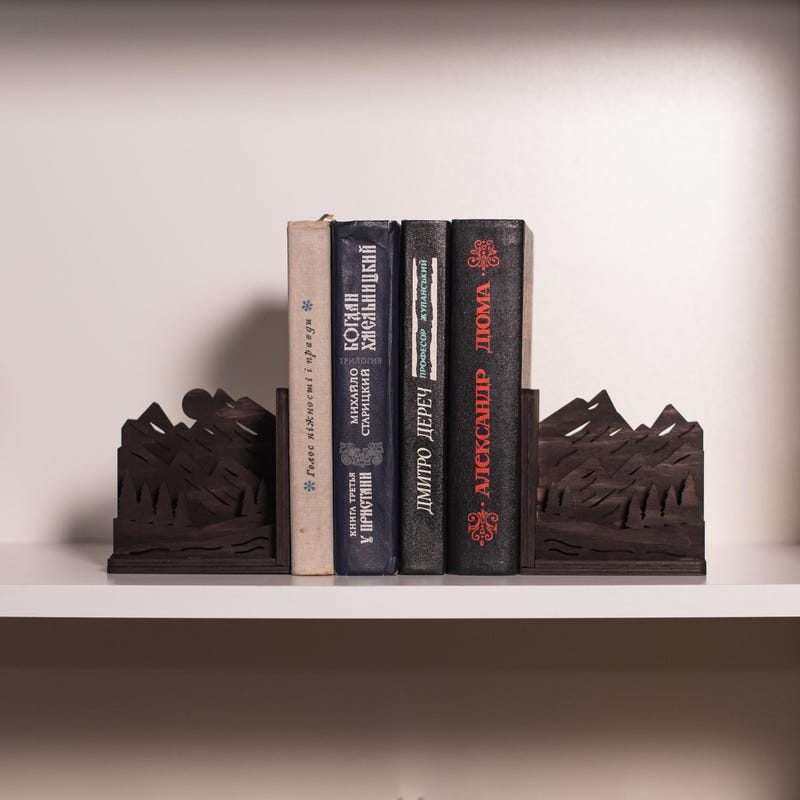 Mountain Bookends - Etsy