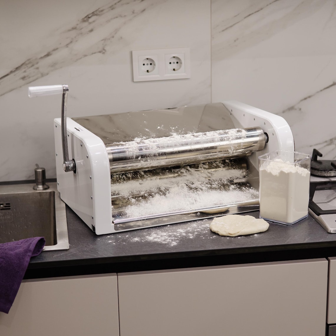 Dough Roller Machine, Manual Dough Sheeter, Pastry Roller, Pizza Maker ...