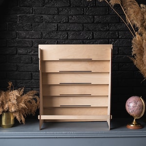 Greeting Card Holder, Postcard Display Wooden, Sticker Display Stand ...