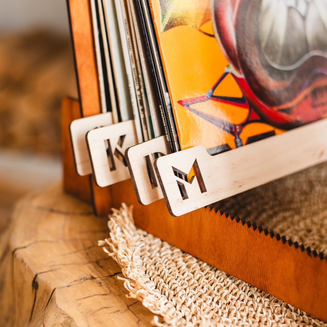 Vinyl Record Divider, Alphabet Record Dividers, Album Dividers, Wood ...