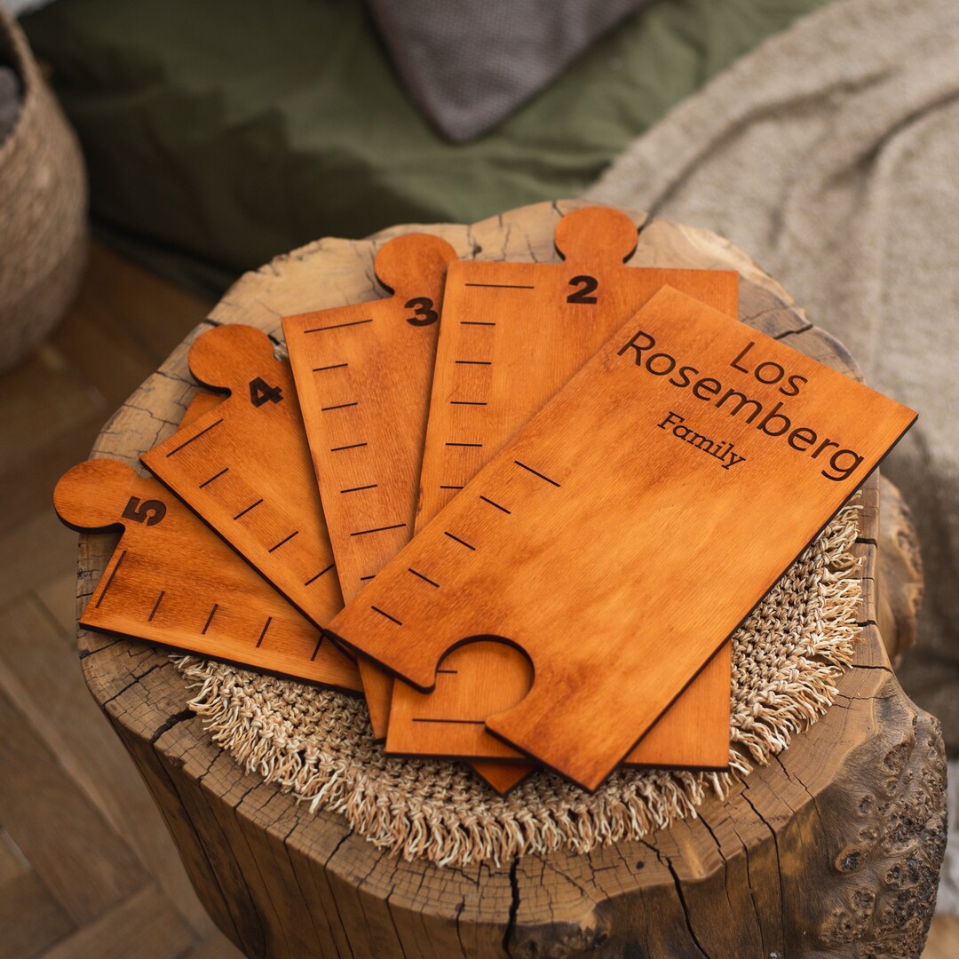 Custom Growth Chart, Puzzle Growth Chart, Wooden Growth Chart Ruler ...