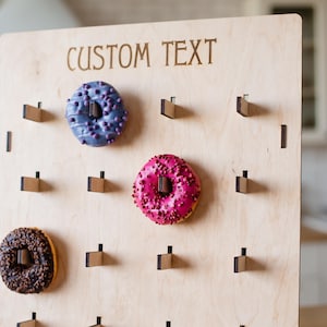 Personalized Donut Wall, Wood Donut Holder, Custom Donut Stand, Wedding ...