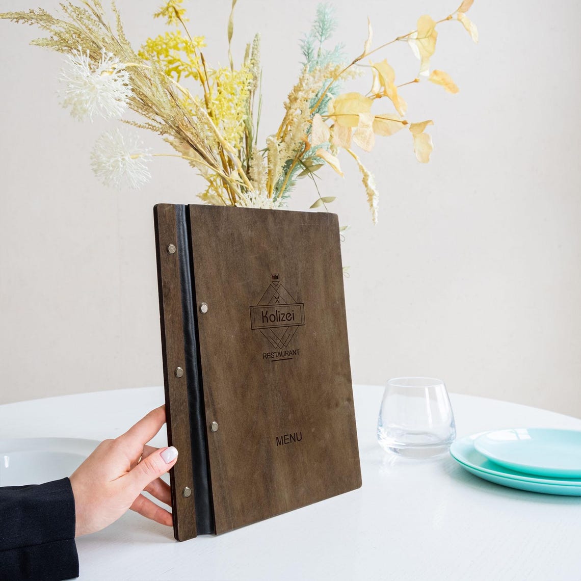 Restaurant Menu Folder, Custom Menu Cover, Wood Menu Holder ...