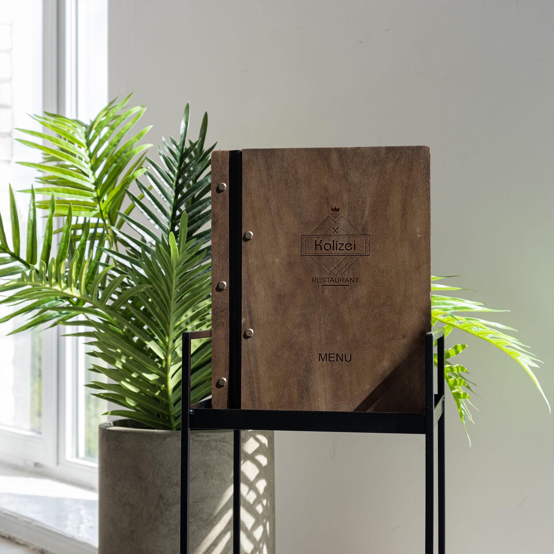 Restaurant Menu Folder, Custom Menu Cover, Wood Menu Holder ...