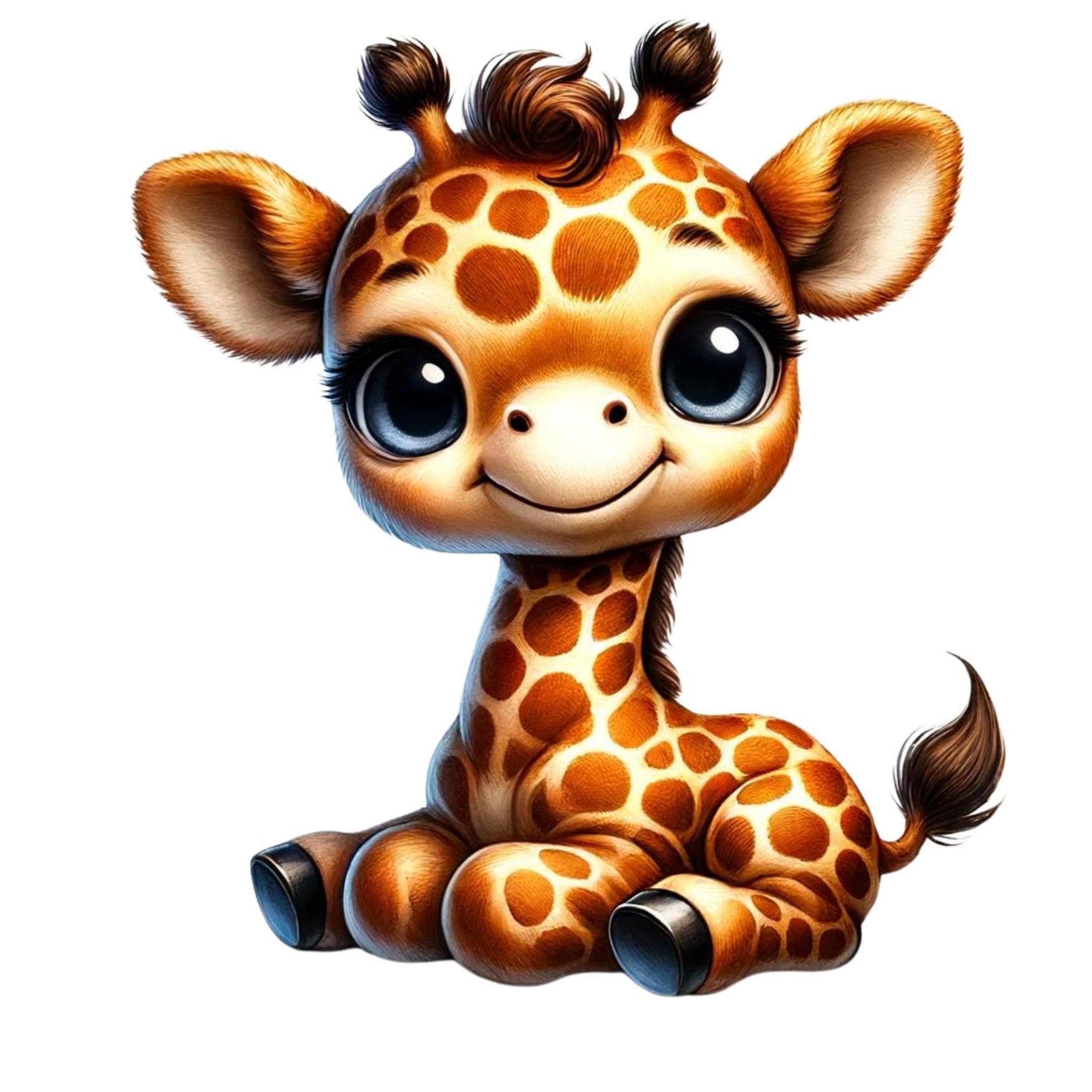 Watercolor Giraffe Clipart Bundle, Digital Crafting Scrapbook Images ...