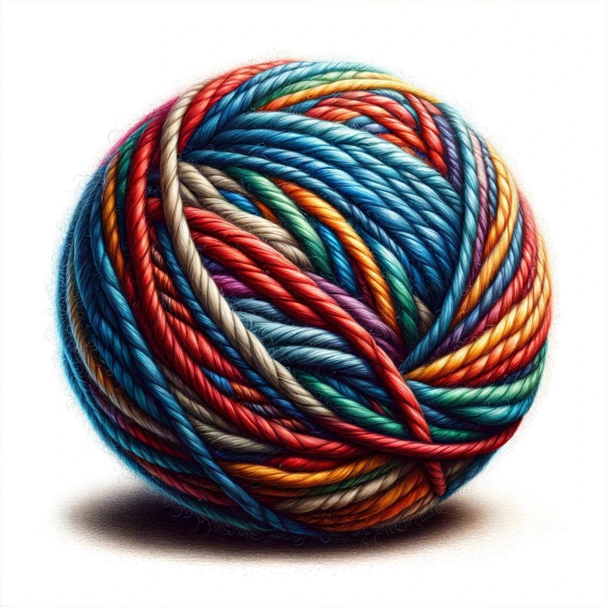 Colorful Wool Ball Clipart for Paper Crafts, Junk Journals, Instant ...