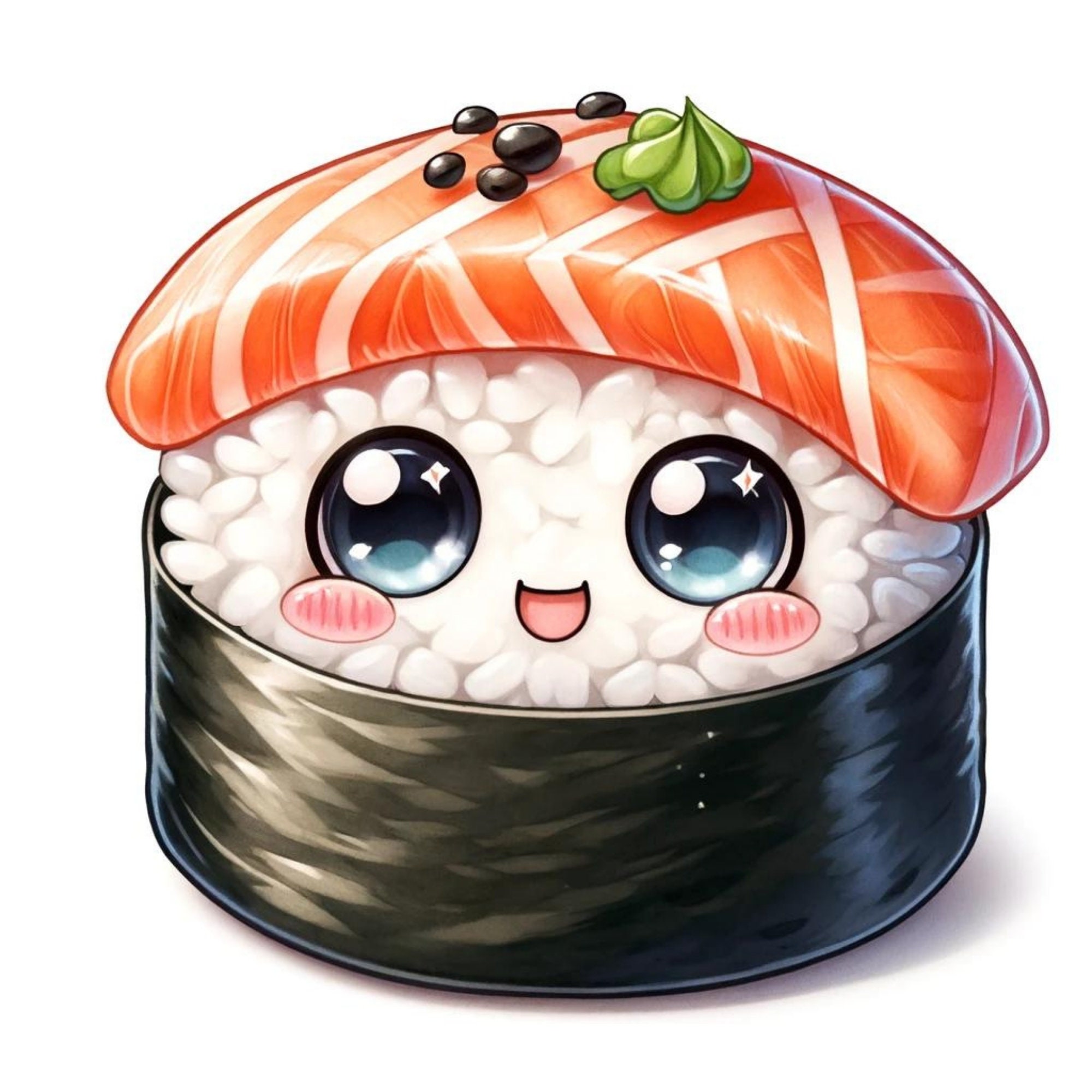 Sushi Food Clipart Bundle, Cute Kawaii Art Digital Download, Digital ...