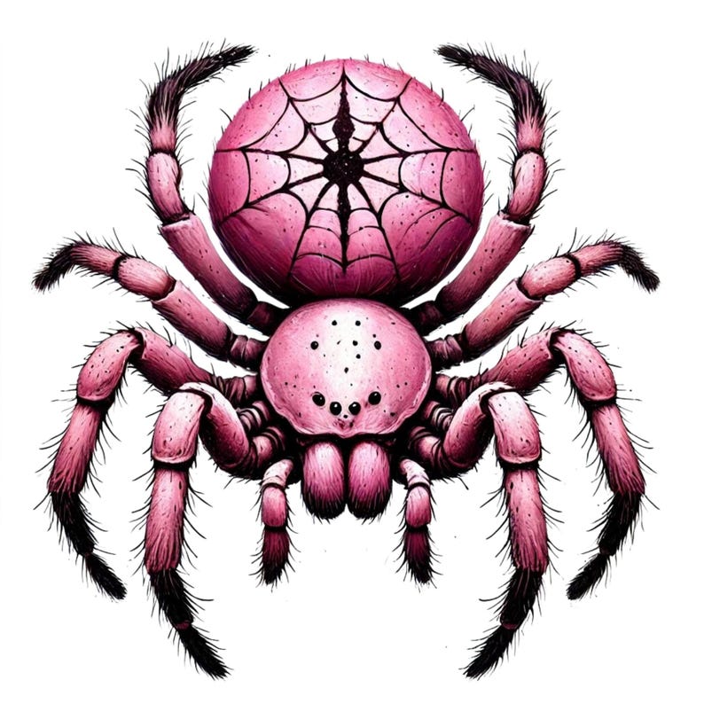 Pink Spider Watercolor Clipart Bundle, Digital Download for Halloween ...