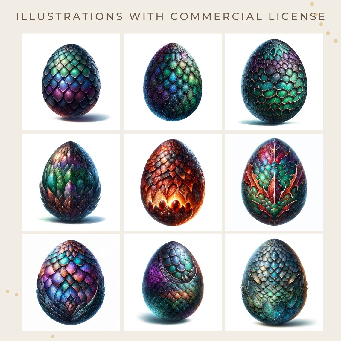 Magical Dragon Egg Clipart for Junk Journals and Fantasy Digital Art ...