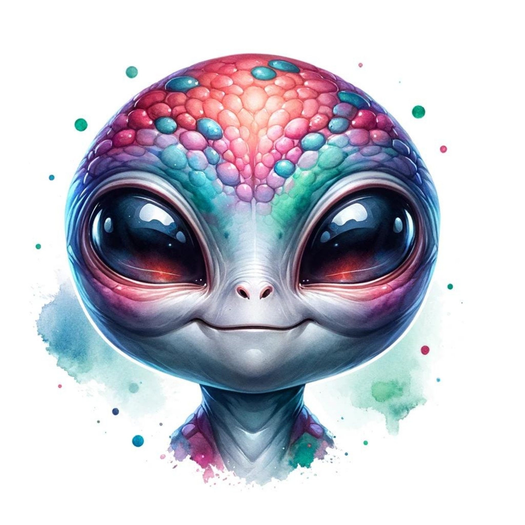 12 Funny Alien Head Clipart, Digital Downloads for Crafting Projects ...