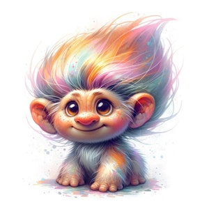 Cute Trolls Clipart, Digital Download for Kids, Character Design, Ogre ...