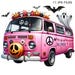 Pink Halloween Van, Hippie Halloween Theme, High Resolution JPG ...