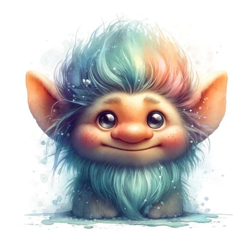 Cute Trolls Clipart, Digital Download for Kids, Character Design, Ogre ...