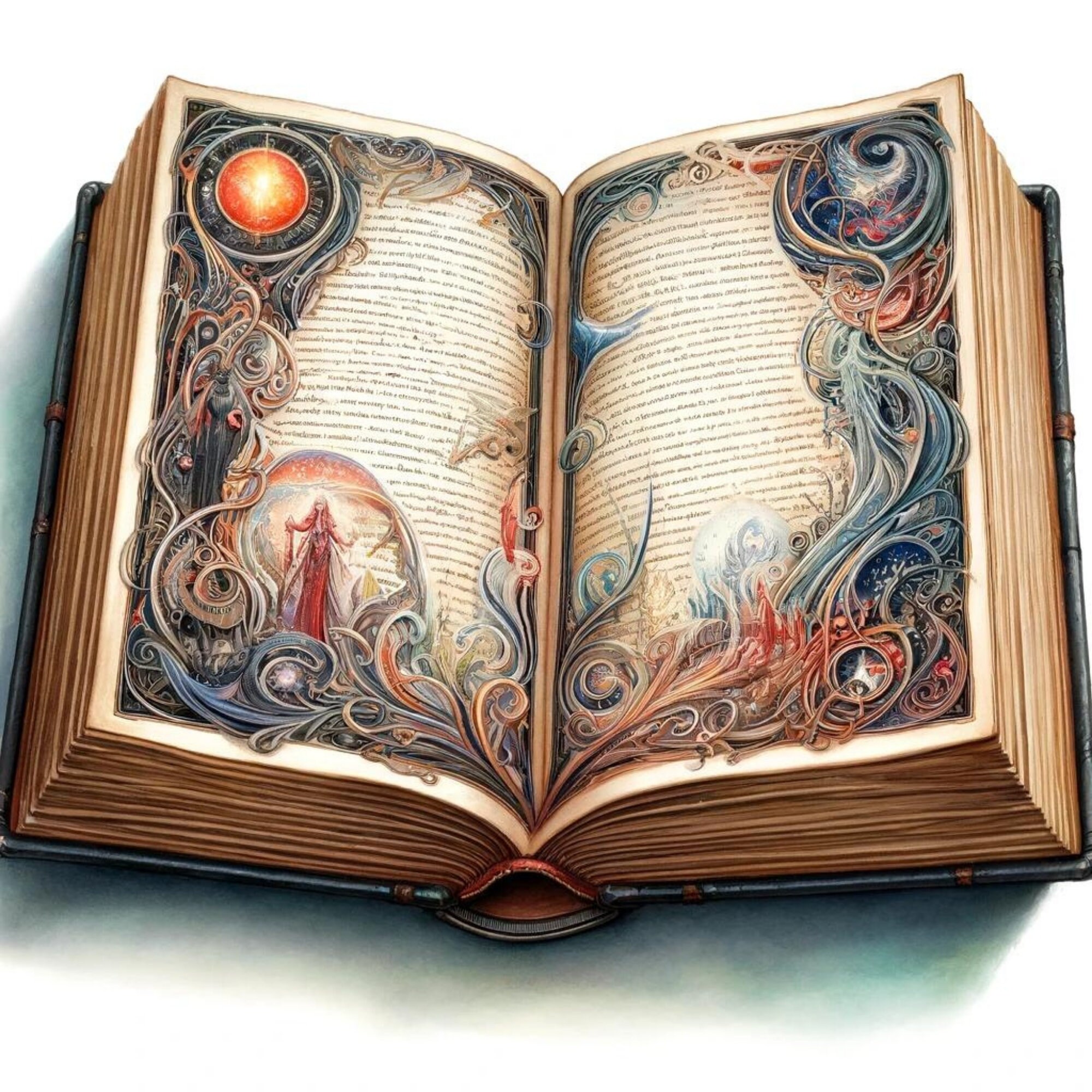 Fantasy Book Clipart Set, Digital Crafting Images for Collage ...