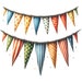 Party Bunting Clipart Bundle for Birthday Garlands and Invitations ...
