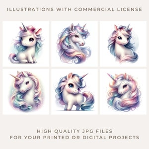Magical Unicorn Clipart Collection,digital Clipart Pack for Nursery ...