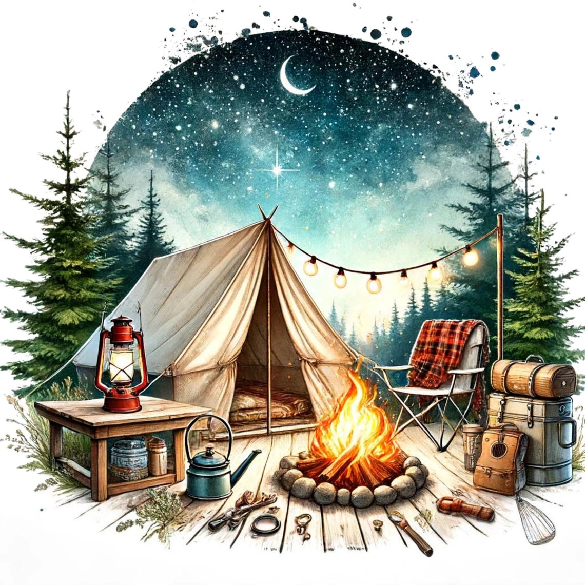 Camping Clipart Collection, Happy Camper Images for Summer Memories ...