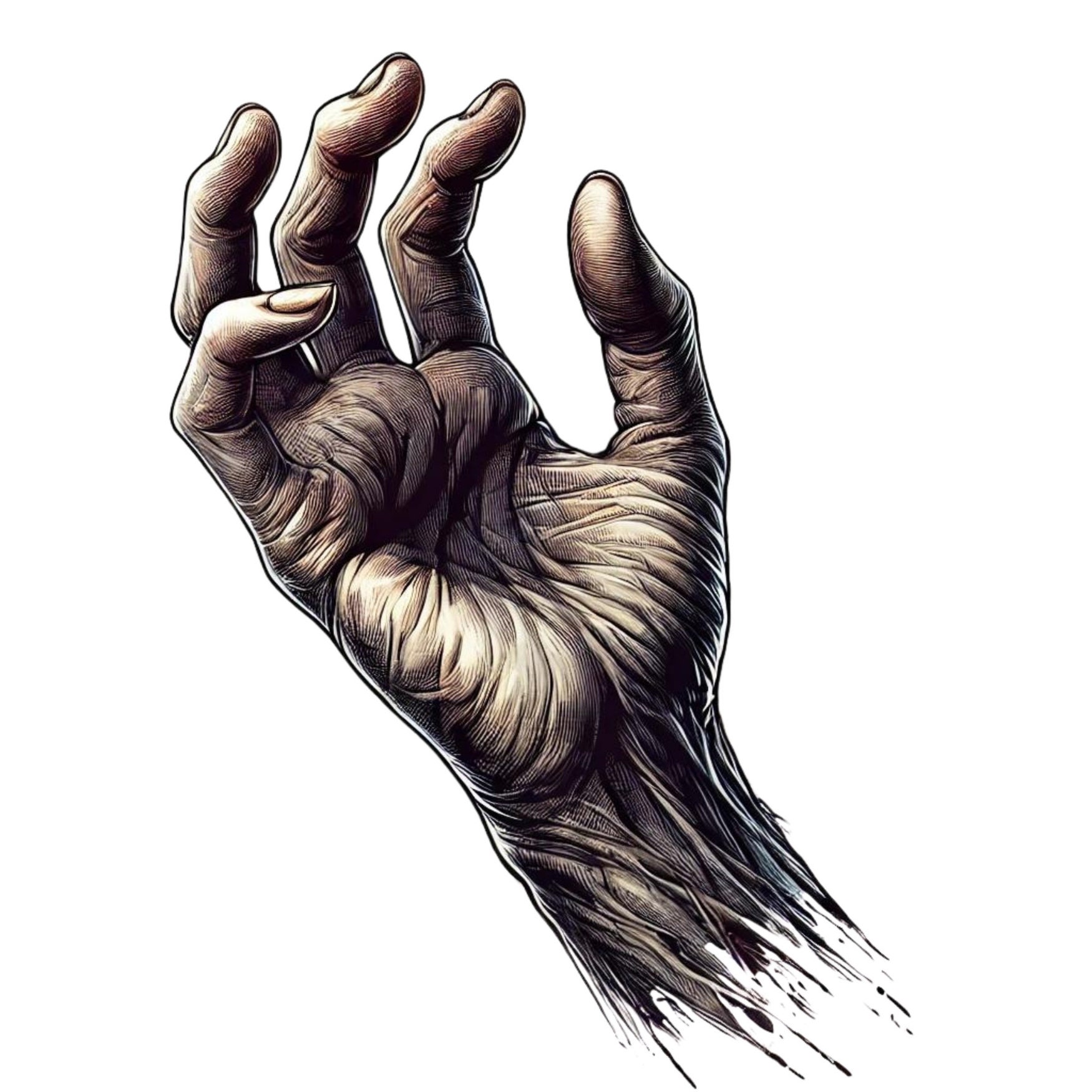 Zombie Hand, Scary Images, Digital Crafting, Watercolor Clipart Set ...