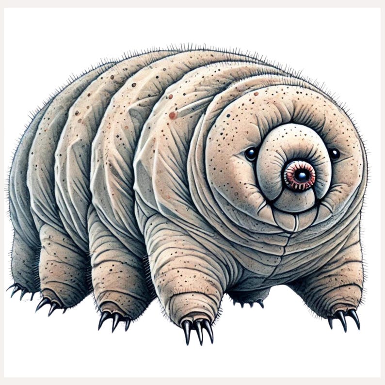 Watercolor Tardigrade Clipart, Digital Crafting Images for Science Gift ...