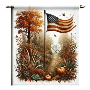 Fall Garden Flag Clipart Bundle, High Resolution JPG for Digital ...