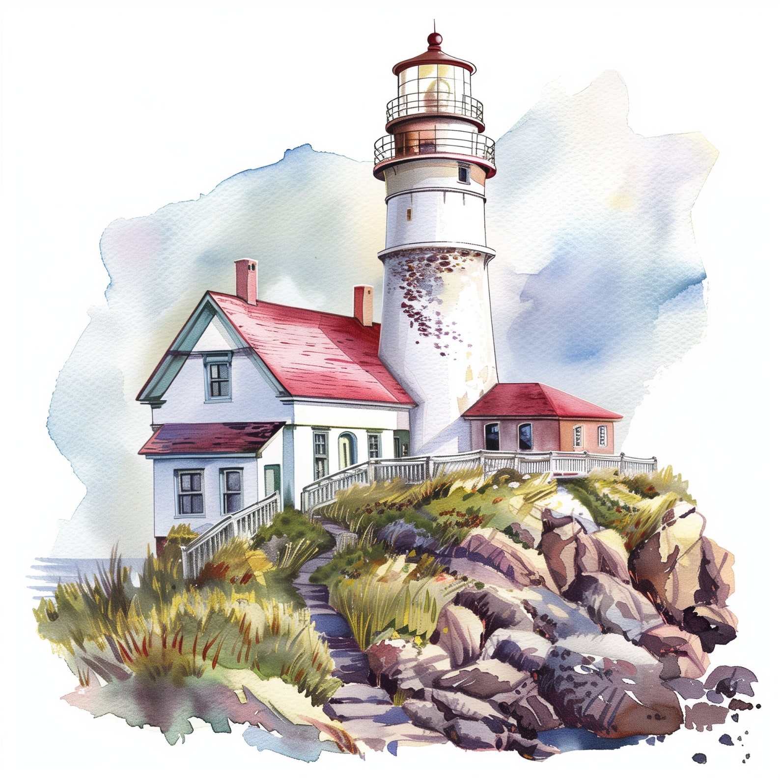 12 Lighthouse and Sea Clipart for Junk Journals and Greeting Cards ...