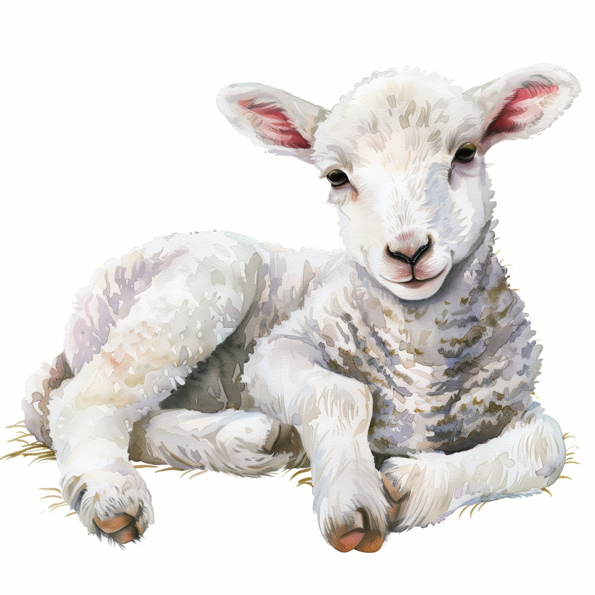 8 Farmhouse Clipart, Lamb Baby Shower, Easter Clip Art, Baby Animals ...