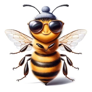 Funny Honey Bee Clipart Collection for Junk Journals, Instant Download ...