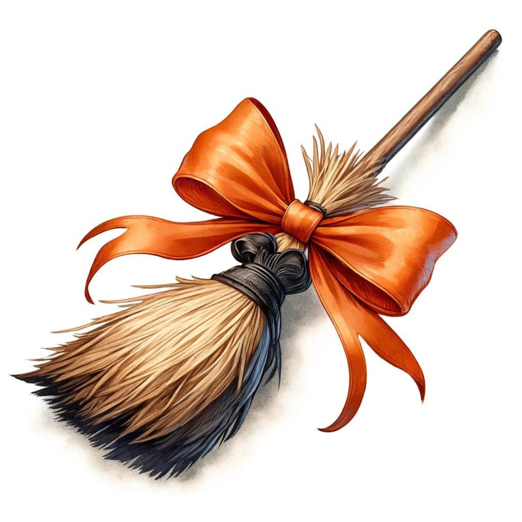 Halloween Broom Clipart, Watercolor Design,digital Download for Junk ...