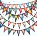 Party Bunting Clipart Bundle for Birthday Garlands and Invitations ...