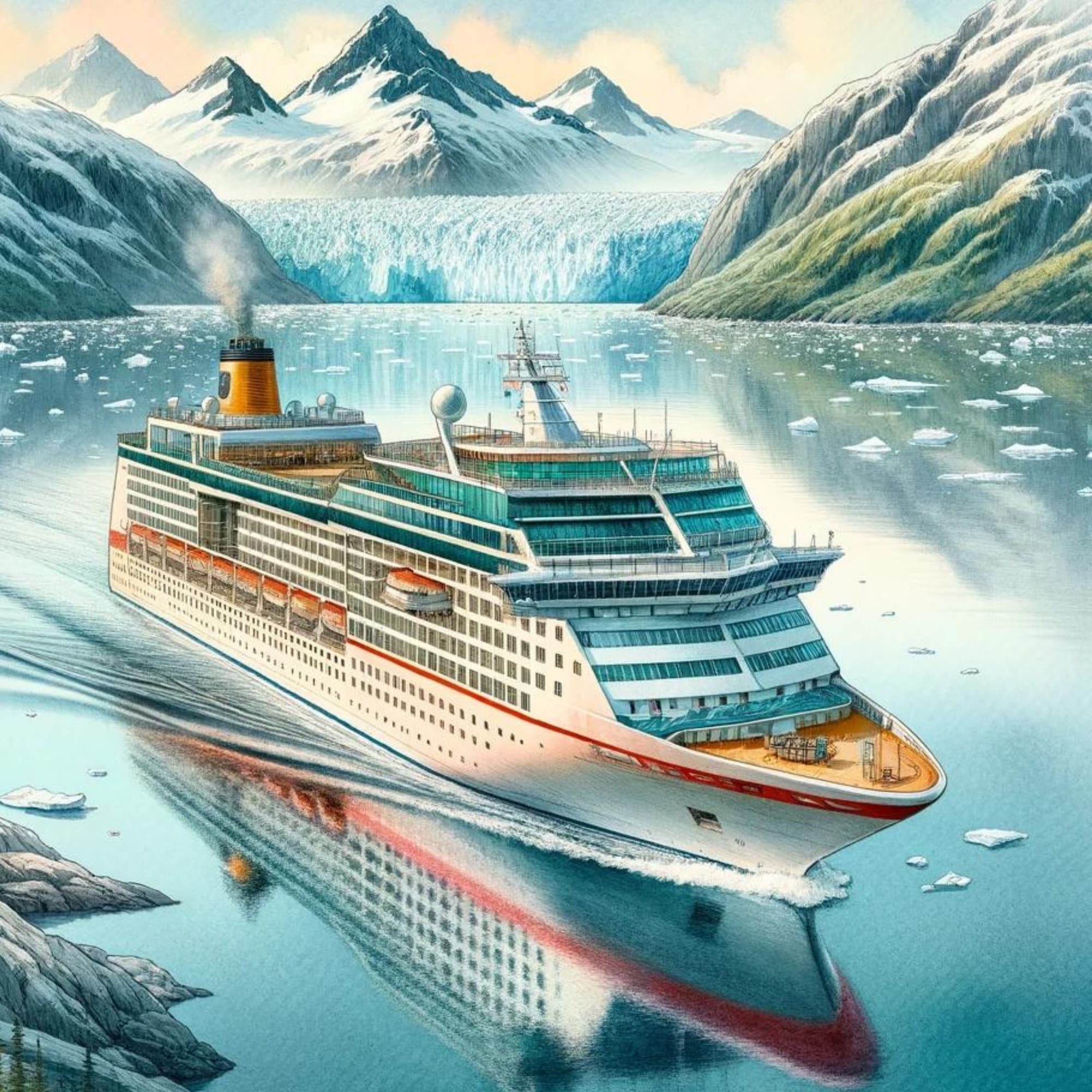 Alaska Cruise Landscape Digital Clipart Bundle, Instant Download for ...
