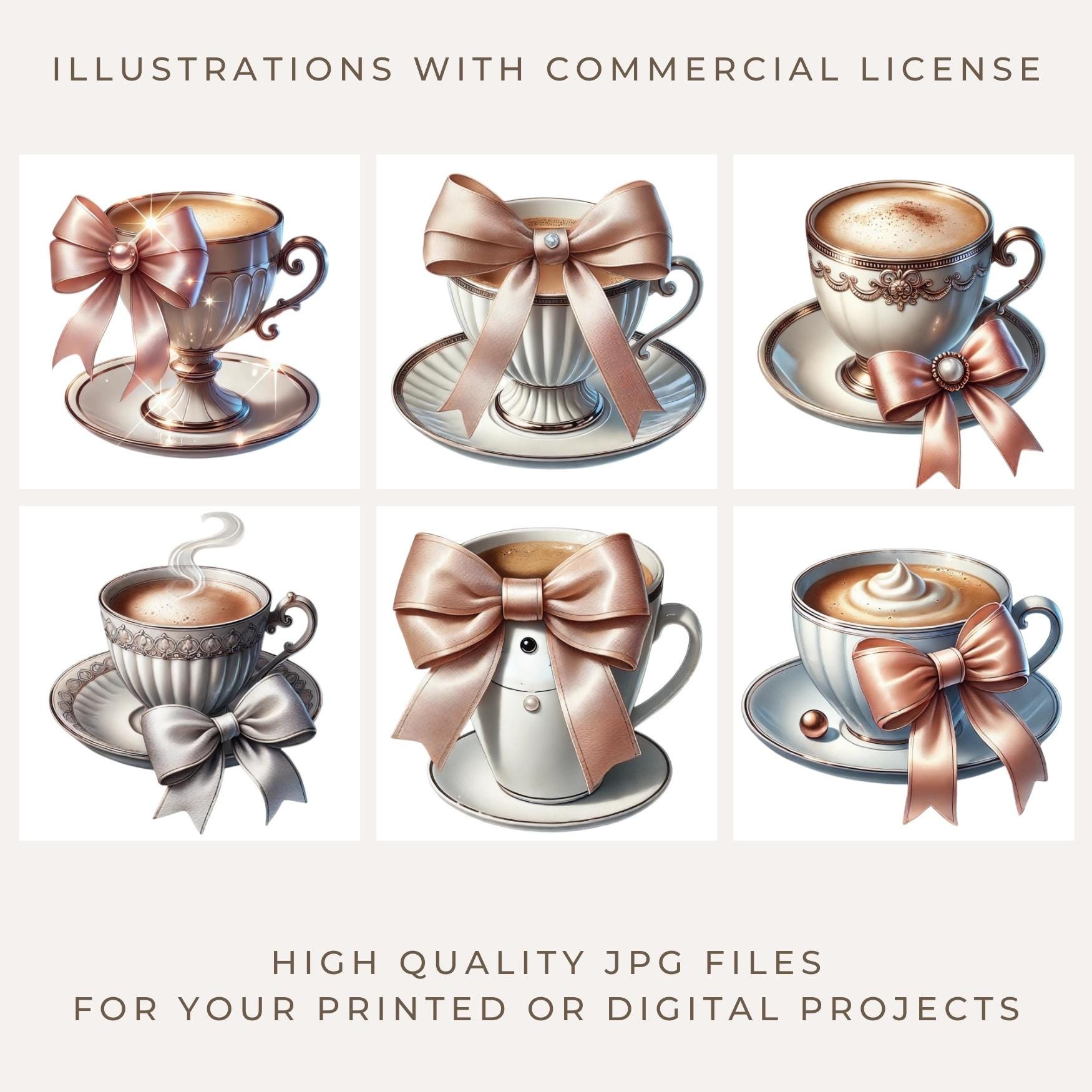 Coquette Coffee Cup With Bow Clipart, Pink Watercolor Bows, Soft Girl ...