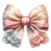 Retro Lace Bow Clipart, Shabby Chic Decor, Coquette Aesthetic Digital ...