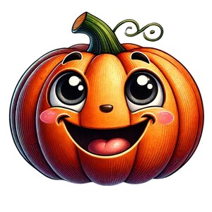 Watercolor Pumpkins & Funny Pumpkin Face Clipart Images, Fall Fun ...