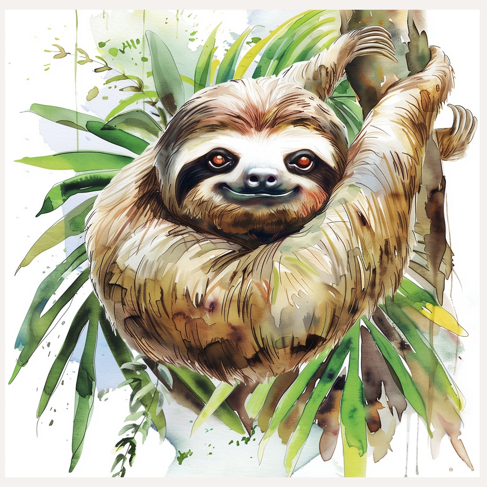 12 Adorable Sloths Clipart Bundle Cute Animal Clipart for DIY Projects ...