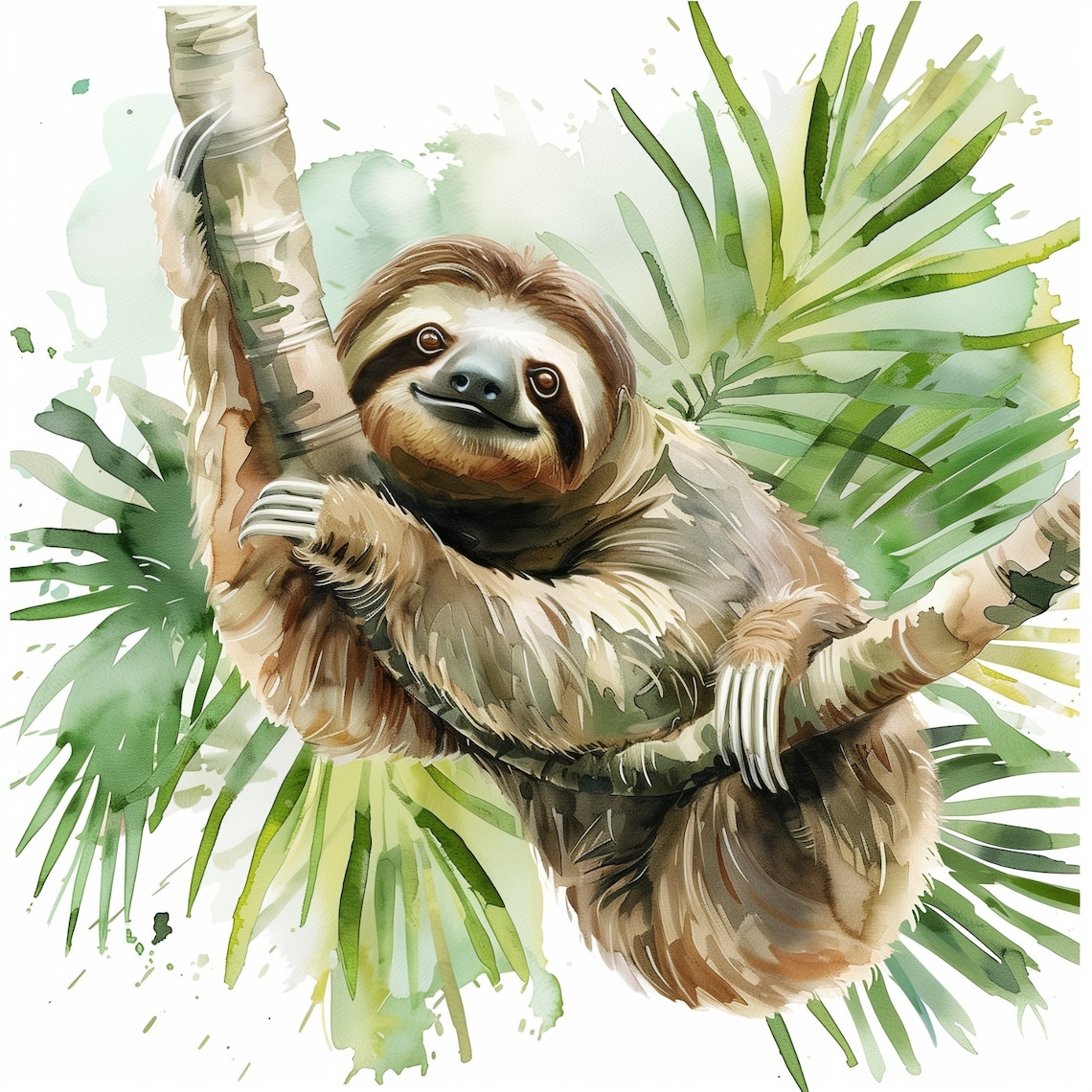 12 Adorable Sloths Clipart Bundle Cute Animal Clipart for DIY Projects ...