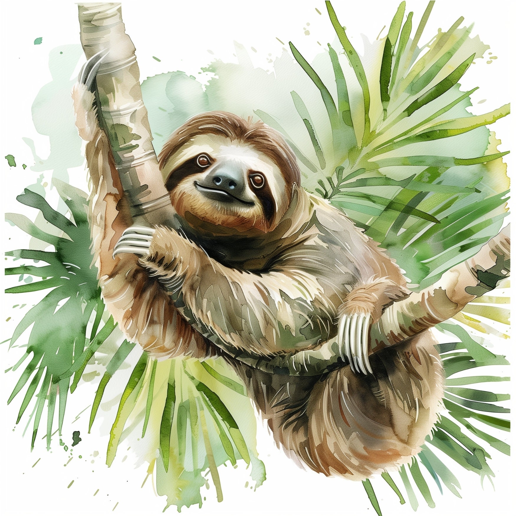 12 Adorable Sloths Clipart Bundle Cute Animal Clipart for DIY Projects ...