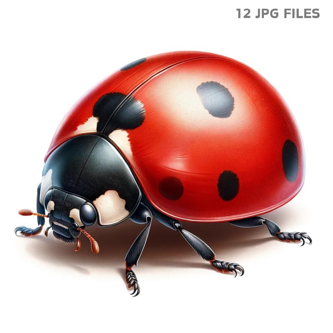 Ladybug Watercolor Clipart Set, Instant Download for Scrapbook Supplies ...