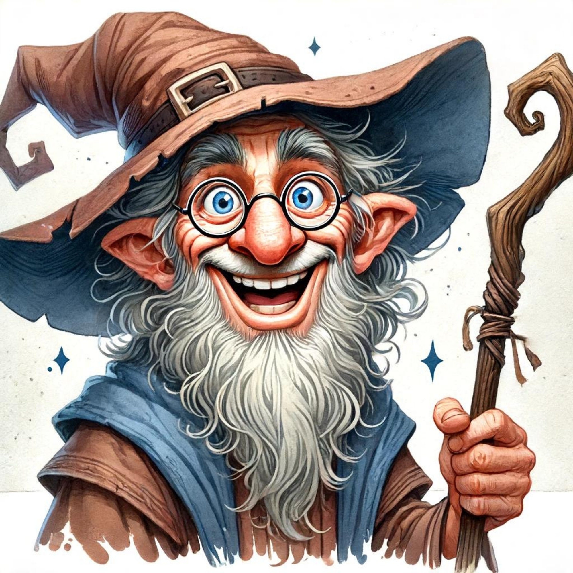 Wizard Watercolor Clipart Digital Download Bundle for Scrapbooking ...