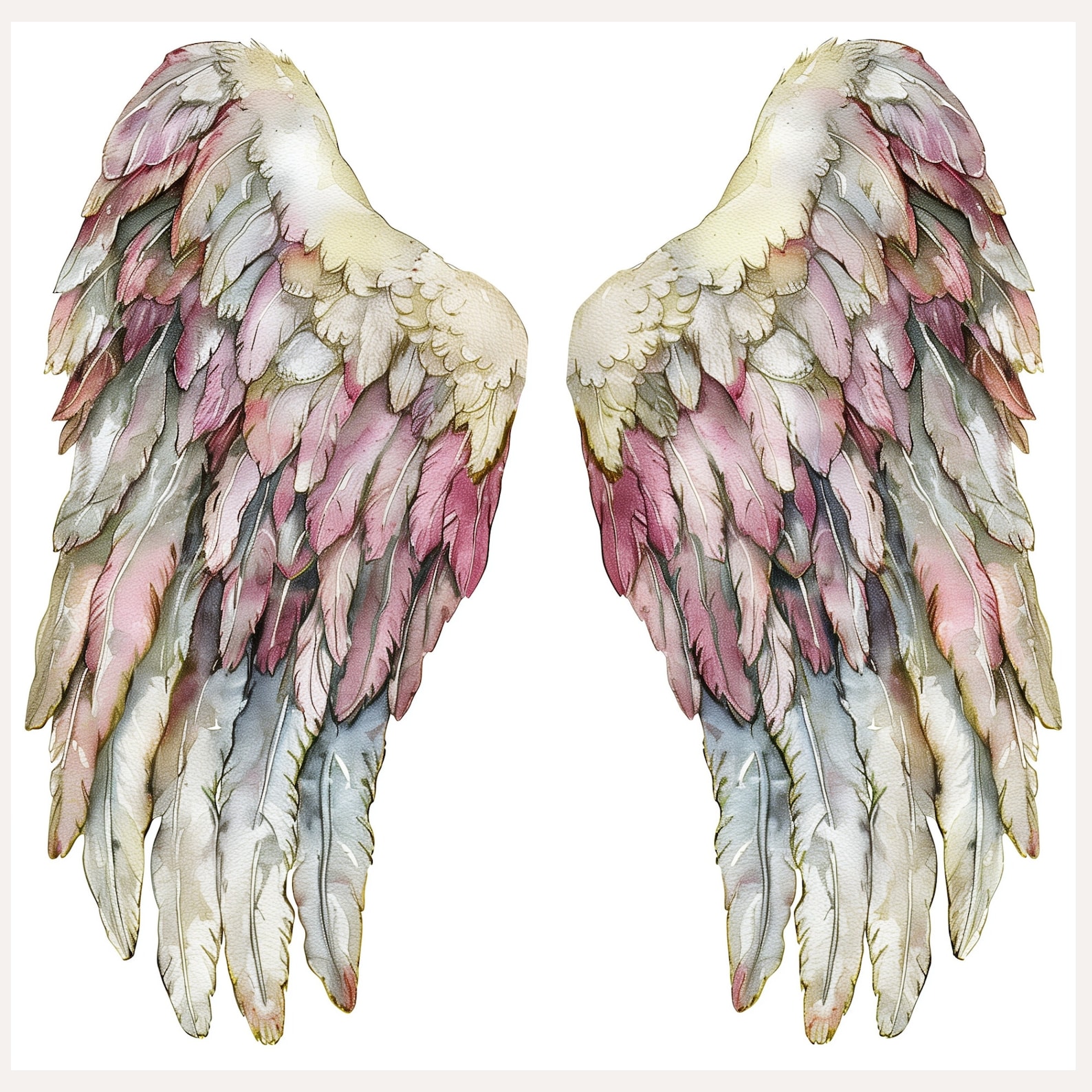 12 Angel Wings Clipart for Junk Journals Digital Crafting Collage Art ...