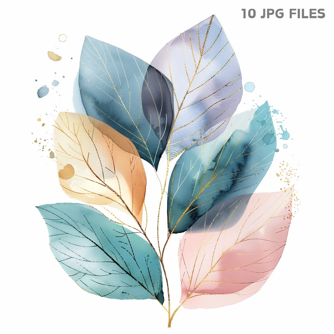 10 Abstract Flowers Digital Design, Floral Clipart for Commercial Use ...